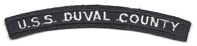 VINTAGE U.S. NAVY SHIP PATCH/SHOULDER TAB - U.S.S. DUVAL COUNTY (M/P ...