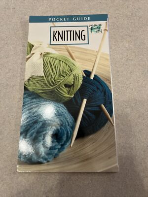 Laminated Knitting Reference Fold Out Pocket Guide - Leisure Arts | eBay