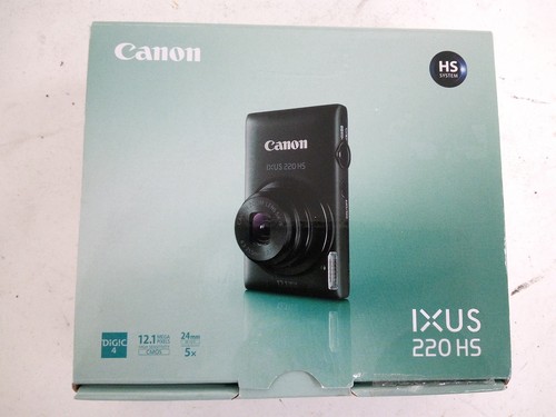 Canon IXUS 220 HS Digital Camera 12.1MP Black with Battery & Box | eBay UK