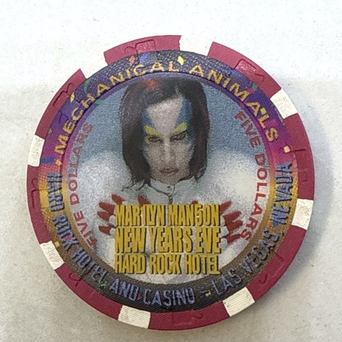 Casino Chip LV Hard Rock Hotel MARILYN MANSON NEW YEARS EVE 1998, Mint ...