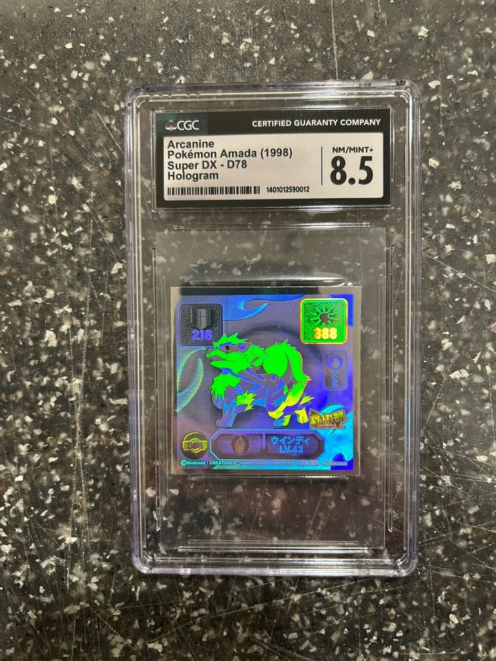 1998 Pokémon Amada Super DX D78 Arcanine Hologram CGC 8.5 | eBay