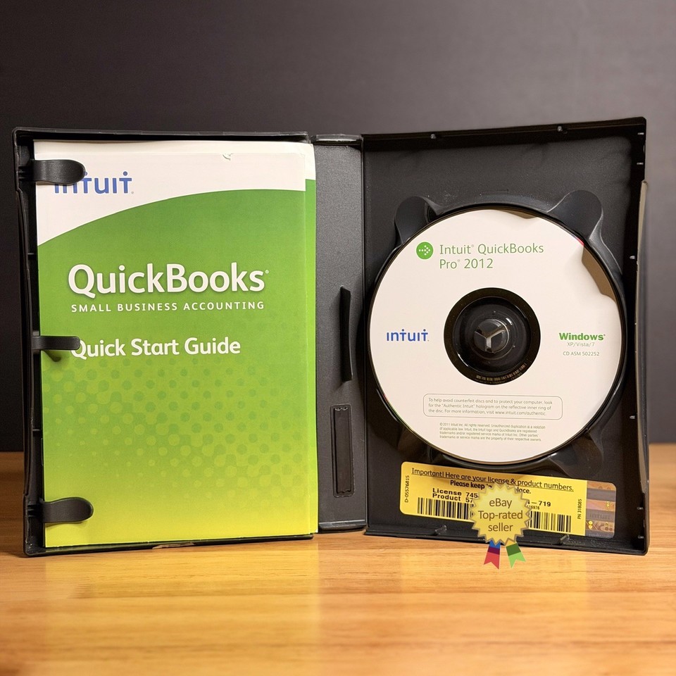 QUICKBOOKS Desktop Pro 2012 Accounting Windows Retail -NO SUBSCRIPT10N ...