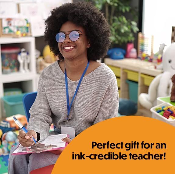 4-Color Shine Retractable Ball Pens Fun Pink Metallic Barrel Medium ...