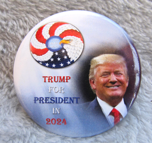 Trump for President 2024 Button Vance Election Campaign Support Pinback ...