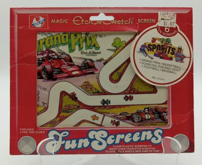 Etch A Sketch 6 Sports Fun Screens Reusable 1983 Ohio Art Vintage ...