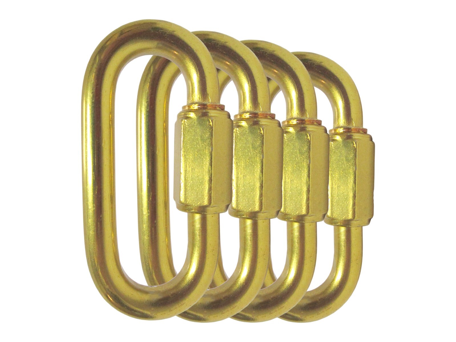 Carabiner Quick Link Gold Yellow Threaded Chain Connecting 4 Pack 1,760 ...
