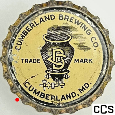 Cumberland Cumberland Brewing Company BEER cork lined beer bottle cap ...