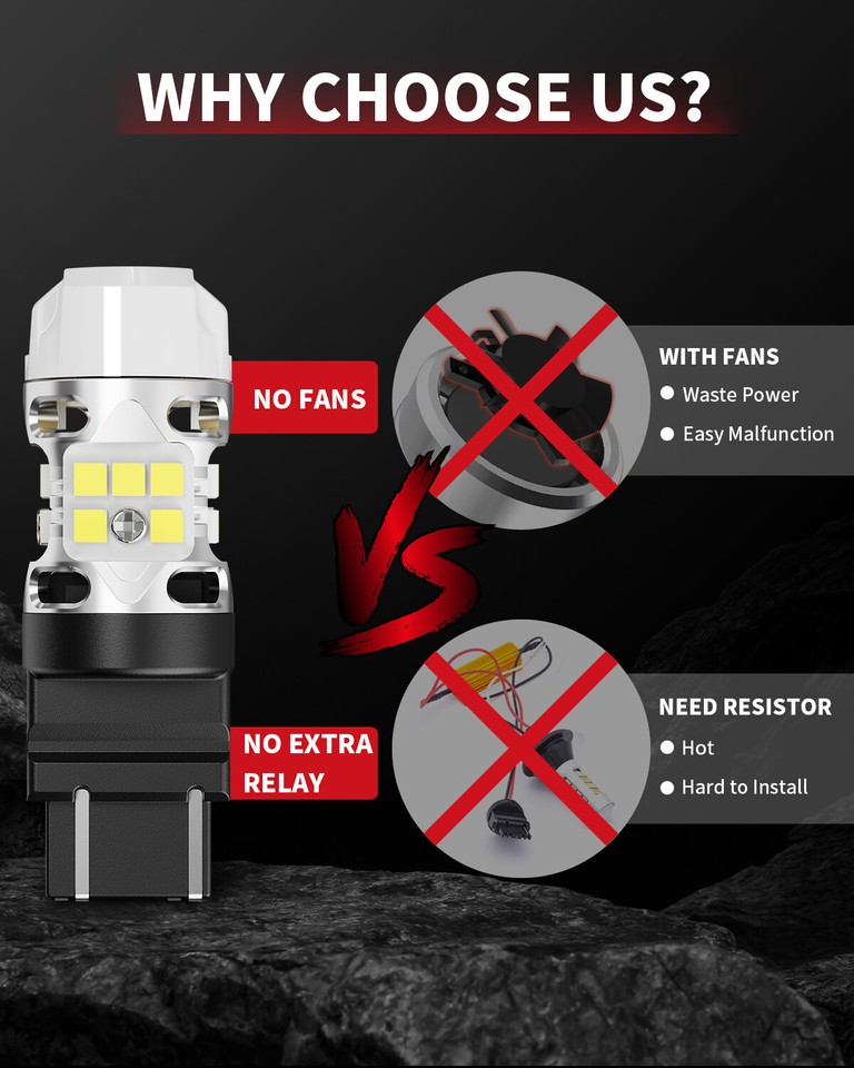 WT21W WT21 LED Reverse Backup Light 6000K White Canbus for Ford Bronco ...