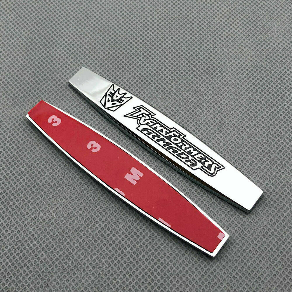 2X NEW Metal Silver Transformers Decepticon Badge Fender Car Emblem 3D ...