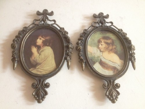 VINTAGE SOLID BRASS COLLECTIBLE FRAME PAIR OF PICTURE FRAMES | eBay