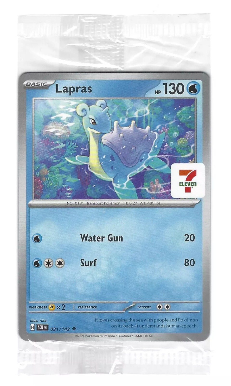 Pokemon Scarlet & Violet Stellar Crown Seven Eleven Promo Lapras 711 7 ...
