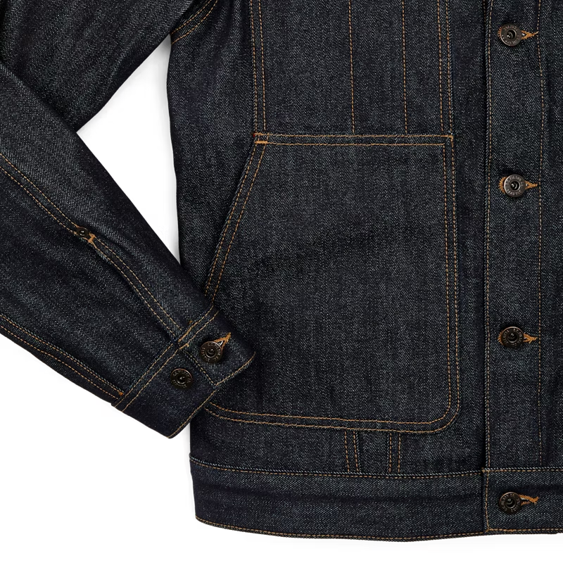 Filson Lined Denim Short Cruiser 20172080 MADE IN USA Raw Indigo Dark ...