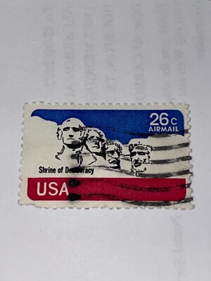 Vintage United States Mount Rushmore Shrine of Democracy Airmail Stamp ...