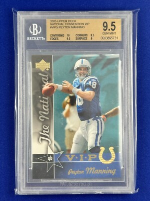 2005 Upper Deck National Convention PEYTON MANNING #VIP5 BGS 9.5 Colts ...