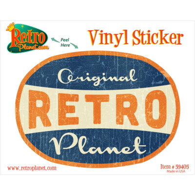 Retro Planet Brand Original Label Vinyl Vintage Style Laptop Car Bumper ...