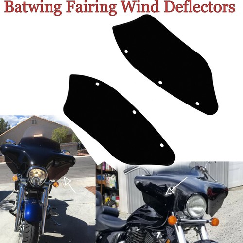 Black Side Windshield Air Deflectors For Harley Softail FXST Night ...