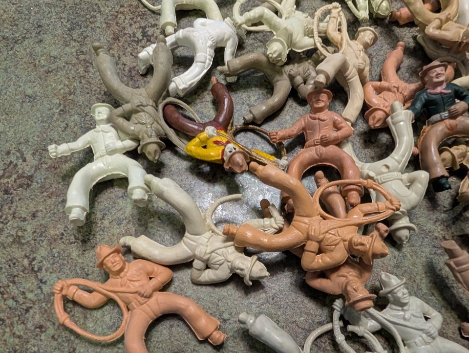 Vintage MARX USA Plastic Toy Cowboy Riders Playset Roy Rogers Ranch | eBay