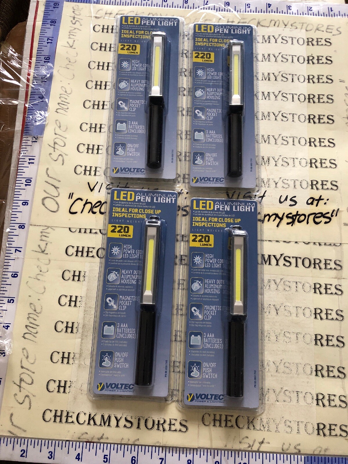 4x LED Aluminum Pen Light 220 lumen VOLTEC Lighting | eBay