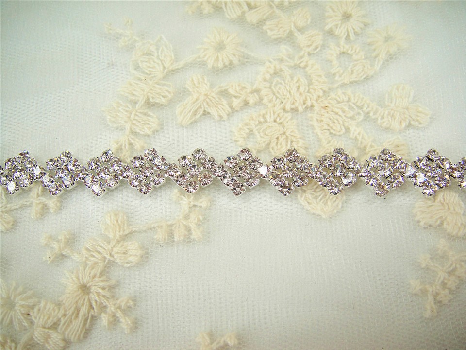 Sale Dancing Wear Crystal Applique Diamante Wedding Dress Applique ...