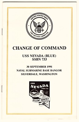 USS Nevada SSBN-733 Blue US Navy submarine change of command program 9. ...