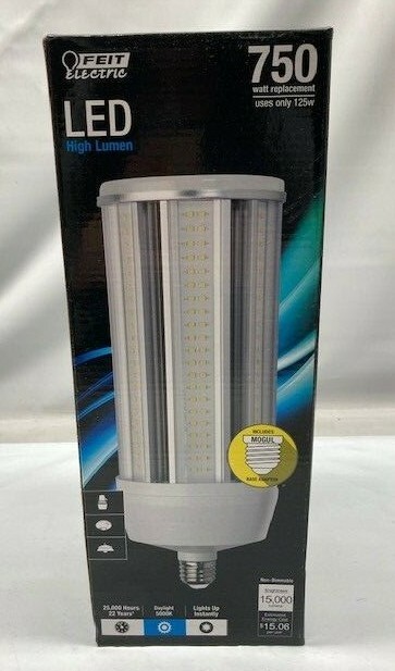 Feit Electric 15000 Lumen/ 125W LED Light Bulb, 750W Equivalent, Non ...
