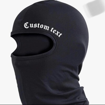 Custom Ski Mask Balaclava, Customizable Text Shiesty Full Face Mask ...