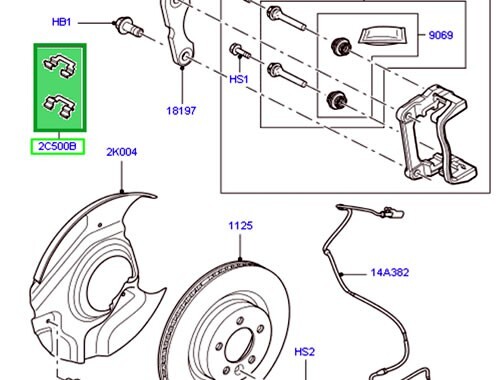 GENUINE LAND ROVER FRONT BRAKE PAD ATTACH KIT RANGE ROVER LR4 SPORT ...