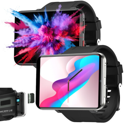 Men Women Luxury Smart Watch with Camera 4G Unlocked Smartwatches Large ...