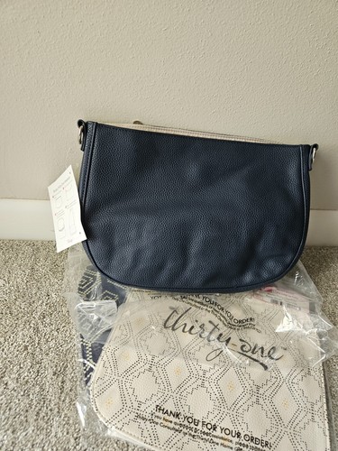 Thirty-one Studio 31 Classic Purse in Navy Pebble & 2 Flaps | eBay