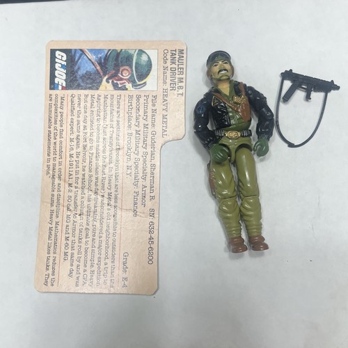 GI Joe Heavy Metal v1 Mauler Driver w/File Card 1985 ARAH Hasbro no mic ...