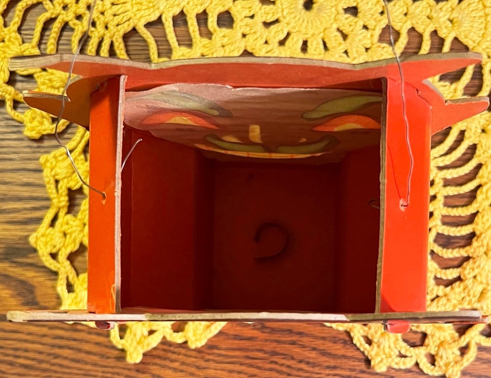 Antique Vintage Halloween 2-Sided Devil Lantern Decoration, Dolly Toy ...