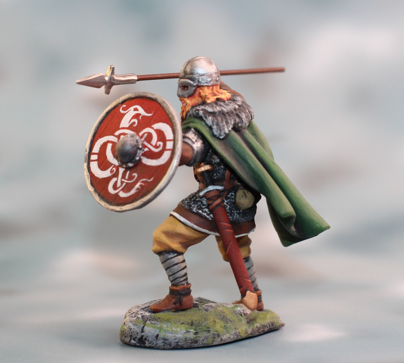 ⭐viking with spear Painted Collection Miniature 3D Figurine 54 mm 1/32⭐ ...
