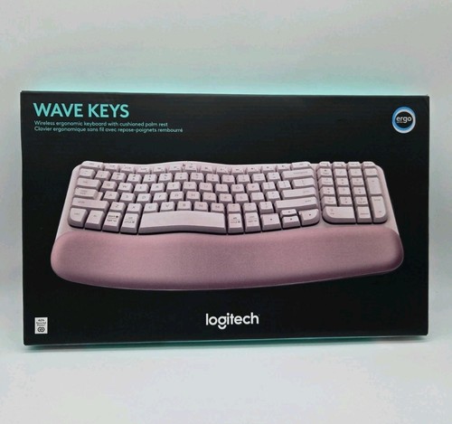 Logitech Wave Keys Wireless Ergonomic Keyboard - Rose, US English | eBay
