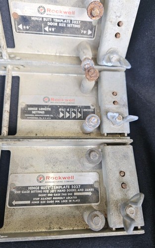 VINTAGE ROCKWELL PORTER CABLE HINGE BUTT TEMPLATE & LENGTH SETTING JIG ...