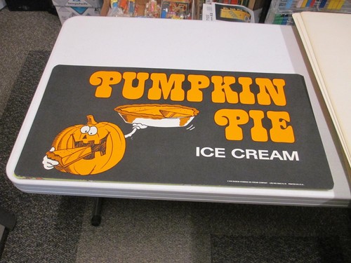 Baskin Robbins ice cream 1979 PUMPKIN PIE halloween JOL comic store ...