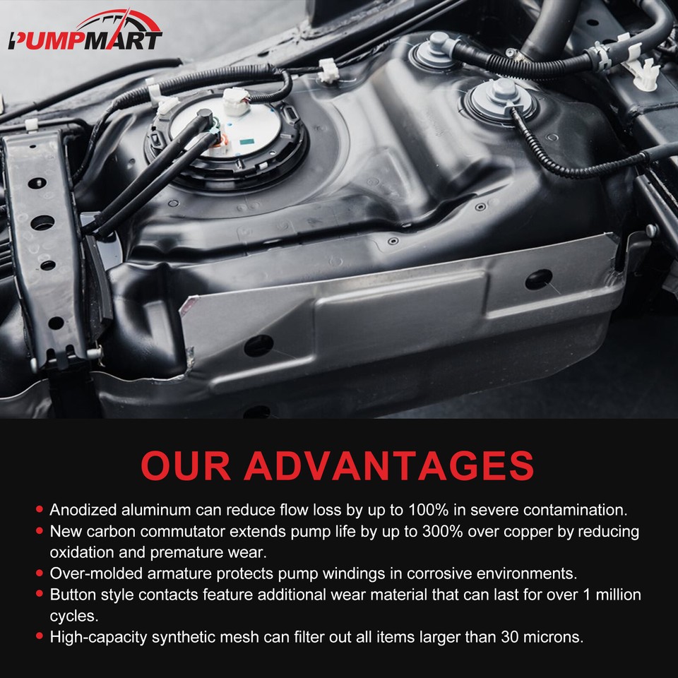 Universal Rotary Vane Electric Fuel Pump 100 GPH 18 PSI-P4601HP 3/8 ...