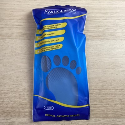 NWT Walk Hero Medical Orthotic Insoles Blue Size 6.5W , 4-4.5M | eBay