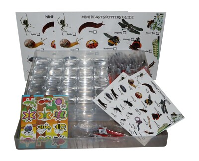 Group Bug hunting Set 80 Pieces Inc Magnifying Bug Pots,Bug Cards ...