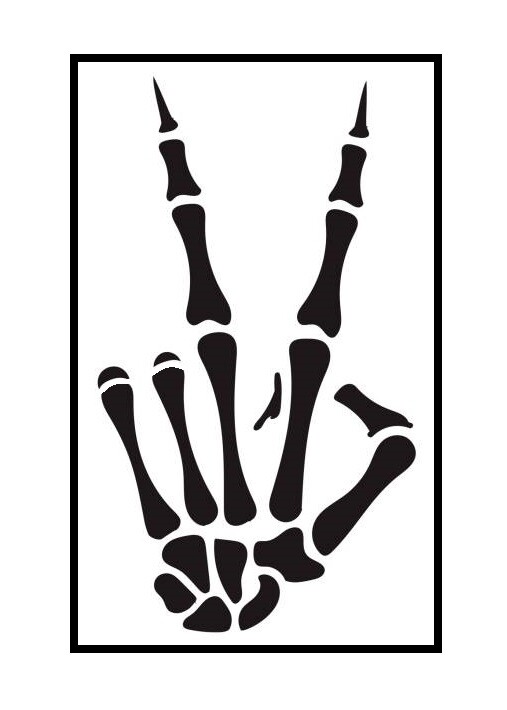 Peace Hand Stencil