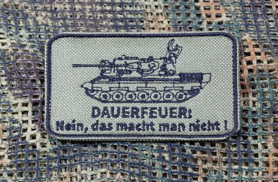 Patch "Dauerfeuer: Nein, das macht man nicht", Gepard | eBay.de