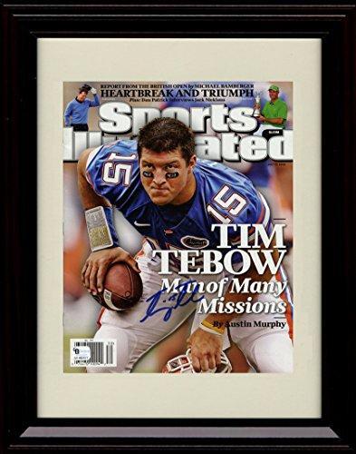16x20 Gallery Frame Tim Tebow SI Autograph Promo Print - Florida Gators ...