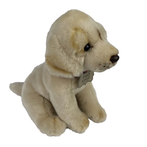 FAO Schwarz Golden Retriever 10" Yellow Lab Dog Plush Soft Cuddle Toy ...