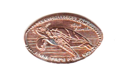 Elongated Penny "JENNETTE'S PIER NC-Sea Turtle" Nags Head NC Zinc | eBay