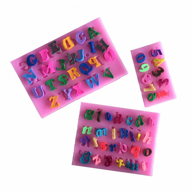 Silicone Alphabet Letters Chocolate Cake Mold Decor Fondant Cake ...