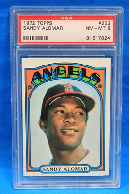 1972 TOPPS # 253 Sandy Alomar PSA 8 NM-MT # 81517824 CALIFORNIA ANGELS ...