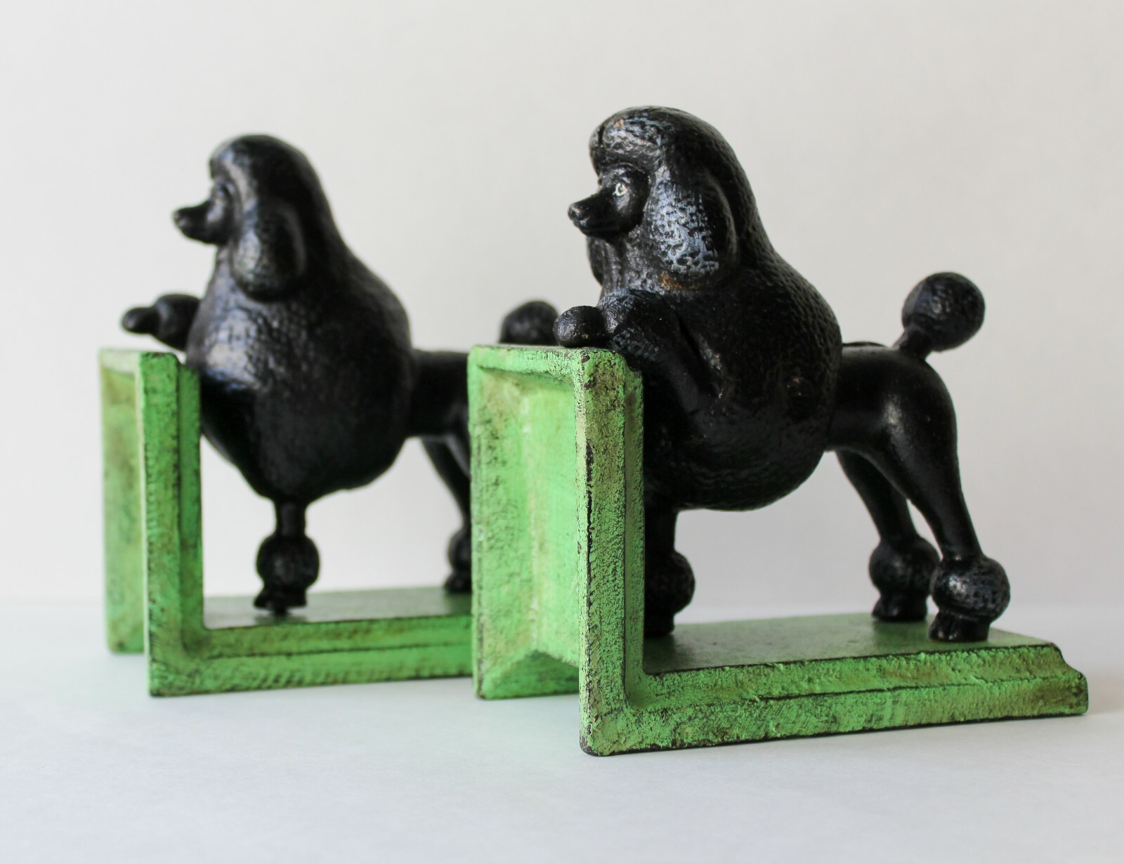 Vintage Poodle Bookends Cast Iron | eBay