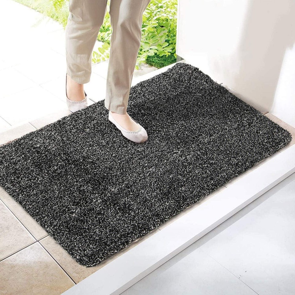 MAGIC DOOR MAT SUPER ABSORBENT WASHABLE INDOOR OUTDOOR ANTI SLIP STEP ...