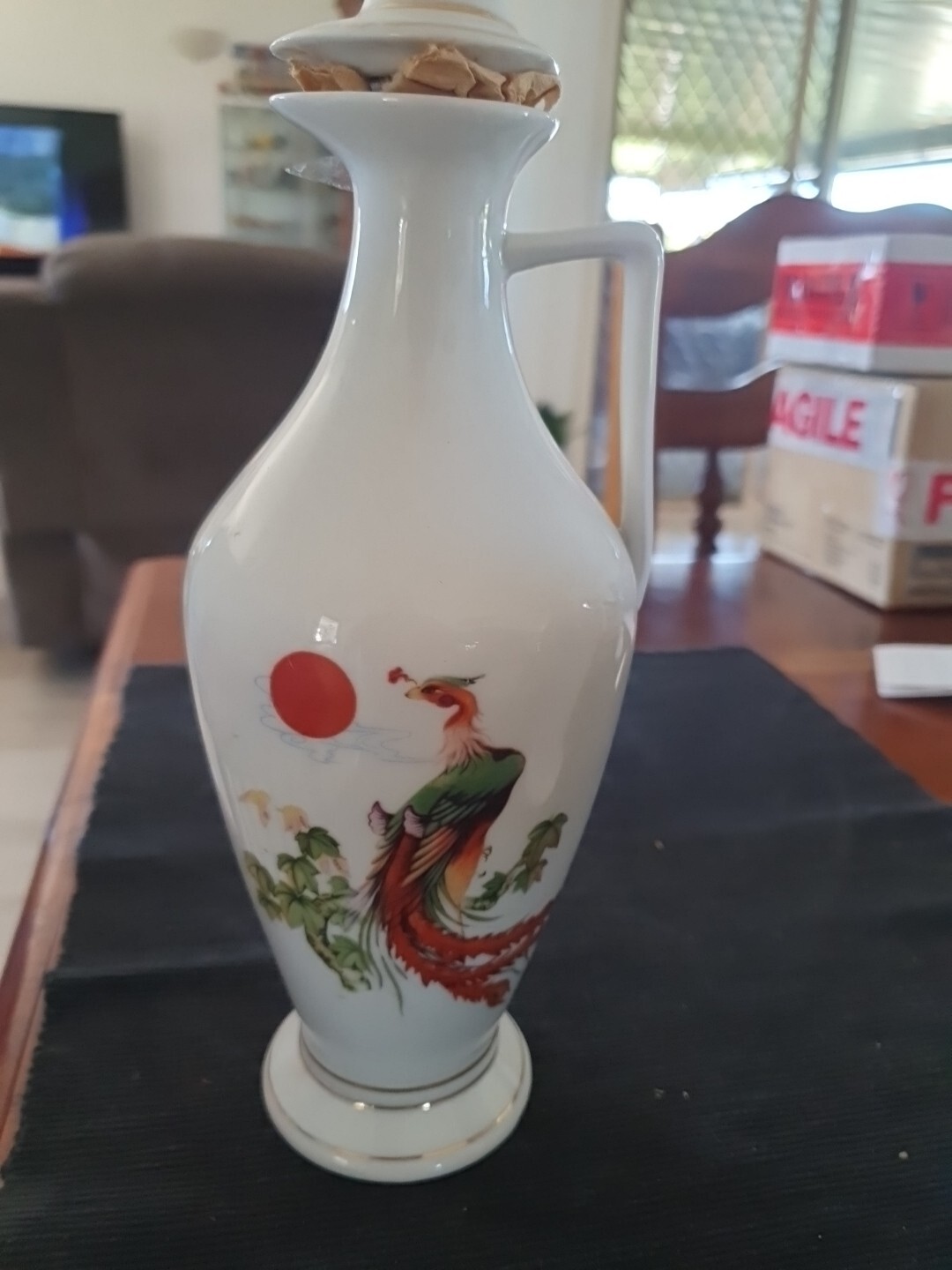 Vintage Hong Mei Dairen China porcelain,decanter jug with a peacock | eBay
