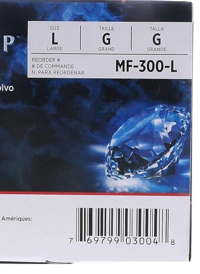 Microflex MF300L Diamond Grip Large Disposable Latex Gloves -100pk | eBay