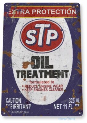 STP TIN SIGN STUDEBAKER TESTED PRODUCT FORMULA ONE TEAM OIL LUBRICANT ...